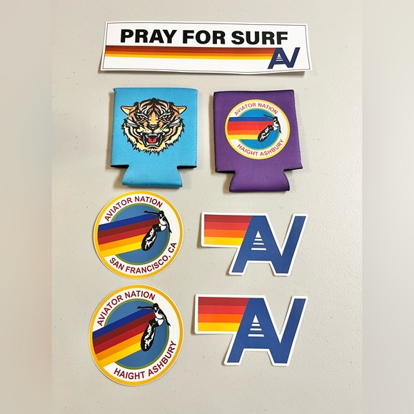 Aviator Nation | Other | Aviator Nation Novelty Sticker Cup Cozy Surf ...